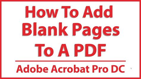 How To Add Blank Pages To A PDF Using Adobe Acrobat Pro DC 2022 In