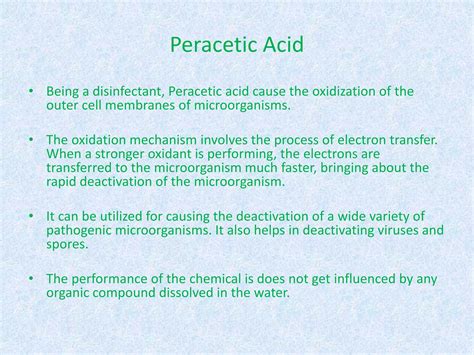Peracetic Acid Pptx