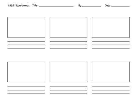 Blank Storyboard Templates Various Portrait And Landscape Styles