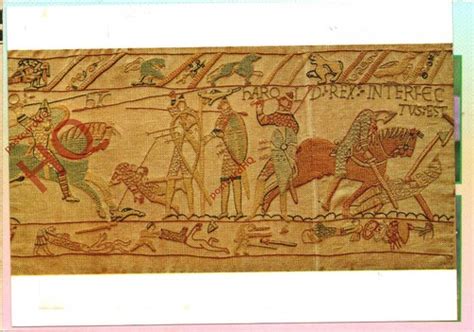 Postcard The Bayeux Tapestry Replica The Death Of Harold See