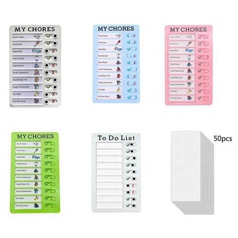 Daily Task Planning Board Portable Memo Checklist Chore Chart Reusable