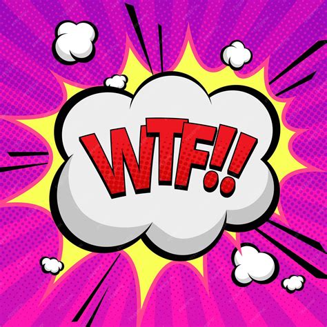 Premium Vector | Wtf lettering concept in pop art style for print and design vector illustration