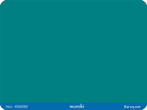 Kolor RGB HEX 008080 - morski - Teal - Teal - Barwy.net