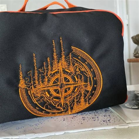 Tree Compass Machine Embroidery Design Compass Embroidery Design