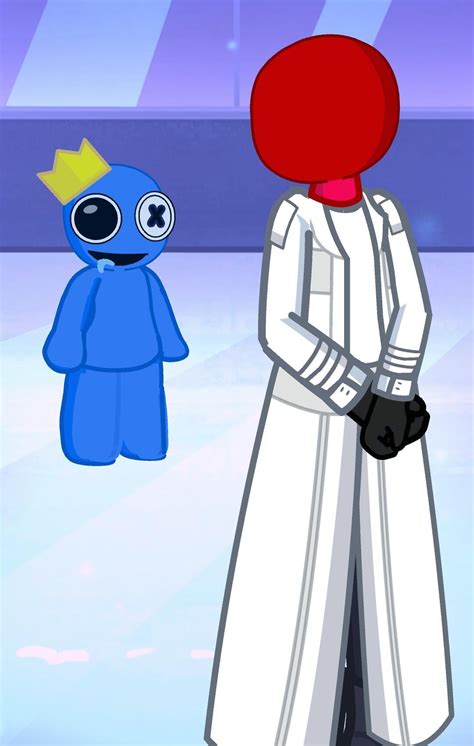 Definitely Chibi Blue Is Gonna Do A Breakdance Infront Of Tall Red Xd Rrainbowfriends
