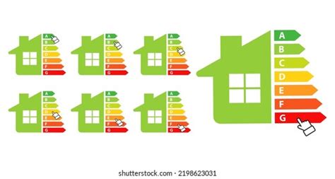 Set Energy Efficiency Chart Stock Vector Royalty Free 2198623031
