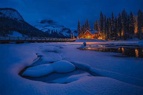 Emerald Lake At Blue Hour Photograph By Yimei Sun Fine Art America