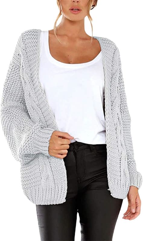 Chaqueta De Punto Mujer Otoño Invierno Fashion Anchas Mangas De Murciélago Elegantes Cardigan