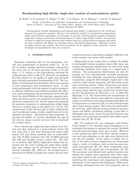 Pdf Benchmarking High Fidelity Single Shot Readout Of Semiconductor