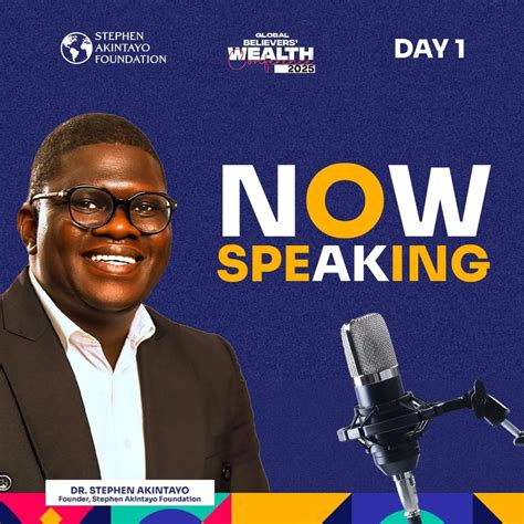 Stephen Akintayo | Now speaking the convener Dr Stephen Akintayo @stephenakintayo on "Wealth ...