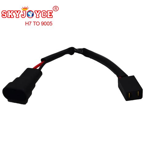 2x Skyjoyce Adapter Cable Socket H1 H3 H7 To Power Plug Female H7 To