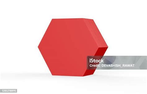 빈 빨간색 골판지 육각형 포장 상자 모형 템플릿 고립 된 흰색 배경 3d 일러스트 상자에 대한 스톡 사진 및 기타 이미지 상자 육각형 소포 Istock