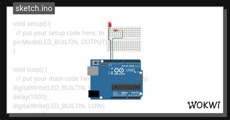 Led Blinking Wokwi Esp32 Stm32 Arduino Simulator