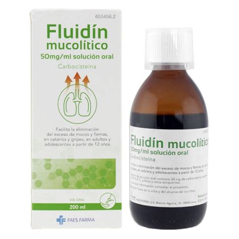 Fluidin Mucolitico 50 Mgml Solucion Oral 200 Ml — Farmacia Cirici
