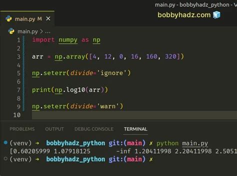 NumPy RuntimeWarning Divide By Zero Encountered In Log Bobbyhadz