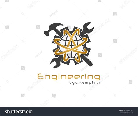 Engineering Logo Template Stock Vector Royalty Free 654271903