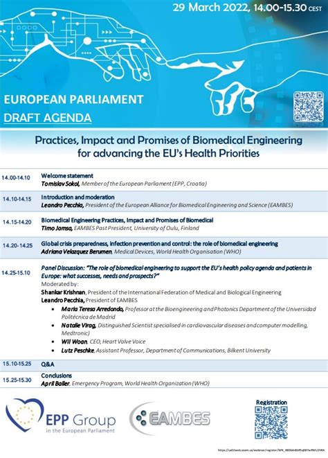 Practices Impact And Promises Of Biomedical Engineering For Advancing The Eus Health