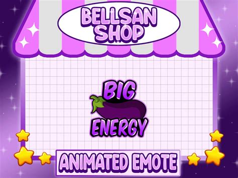 Animated Big Energy Eggplant Emote For Twitch Instant Download Etsy