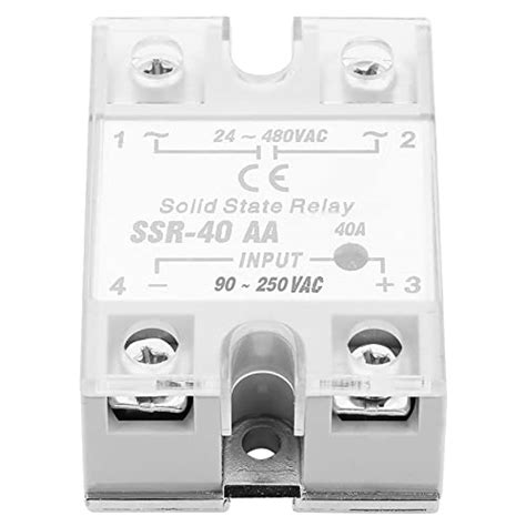 Solid State Relay Ssr 40aa 40a Solid State Relay Module Ac Ac Input 90 250v Ac Output 24 480v