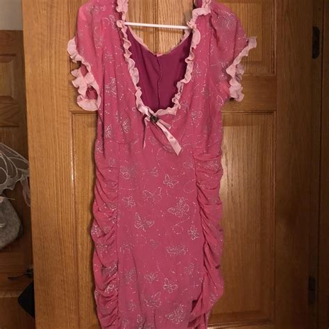 Dollskill Pink Mini Dress Wbutterfly Details Depop