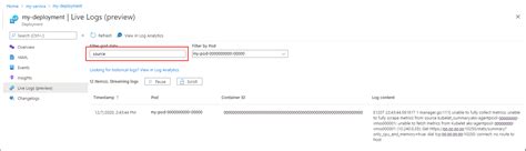 컨테이너 인사이트로 라이브 데이터 보기 azure monitor microsoft learn