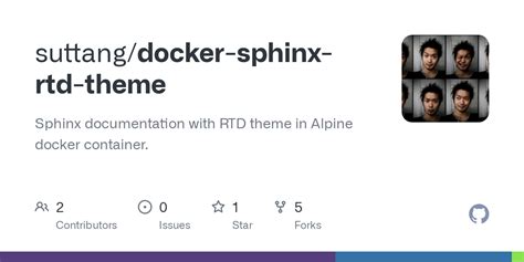 GitHub Suttang Docker Sphinx Rtd Theme Sphinx Documentation With RTD Theme In Alpine Docker
