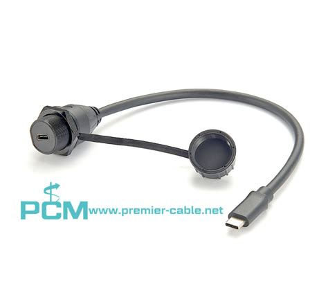 Usb 3 1 Ruggedized Cable Waterproof Usb C Female Premier Cable A Cable Specialist For Wire