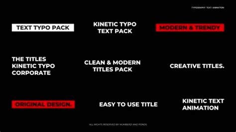 After Effects Template Typography Text Animation