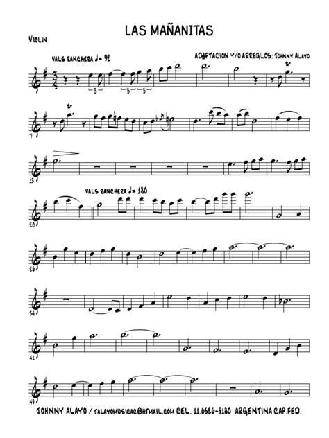 Las MaÑanitas Ok 2022 2 Violin Pdf