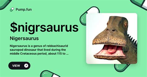 Nigersaurus Nigrsaurus Pump Nigersaurus Nigrsaurus Pump