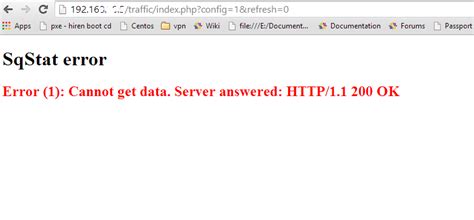 Error Cannot Get Data Server Answered OK SqStat