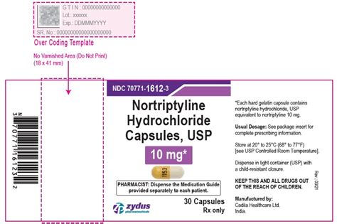 Dailymed Nortriptyline Hydrochloride Capsule