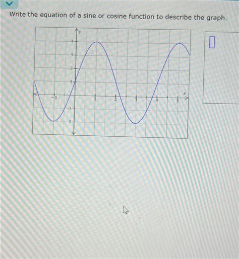 Solved Write The Equation Of A Sine Or Cosine Function To