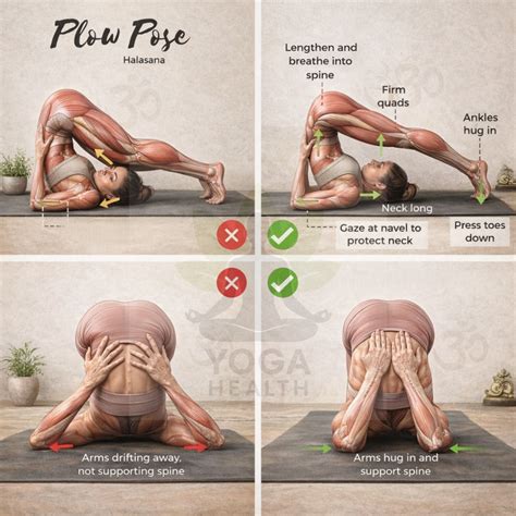 Yoga Health Plow Pose Halasana 🌿 🌹benefits • Deeply Stretches The