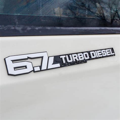 6 7l Turbo Diesel Badge Pair