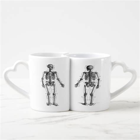 Vintage Skeletons Diagram With Numbered Bones Coffee Mug Set Zazzle