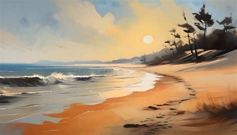 Beach Landscape Drawing Stock Illustrations 26 012 Beach Landscape