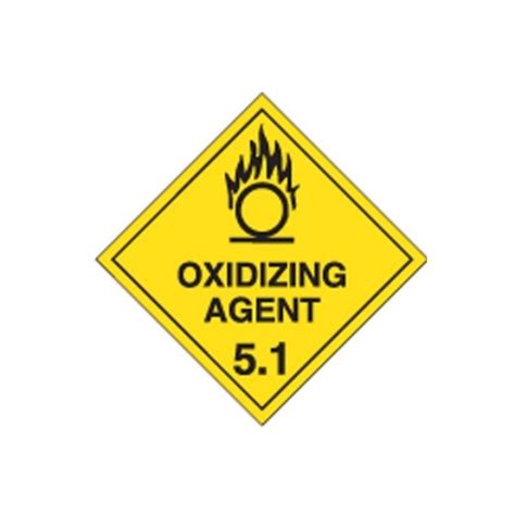 Dangerous Goods Sign Oxidizing Agent 51