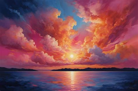 A Mesmerizing Sunset Sky With Vibrant Colors And Breathtaking Beauty