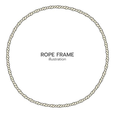 Rope Border And Frame Lasso Twisted And Crisscrossed Until A Circle