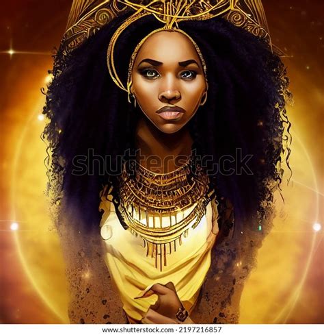 Goddess Black Goddess Queen Royalty Stock Illustration 2197216857