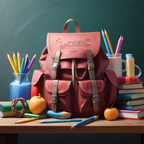 Premium Ai Image Back To School With Colorful Pencil Ruler And Other