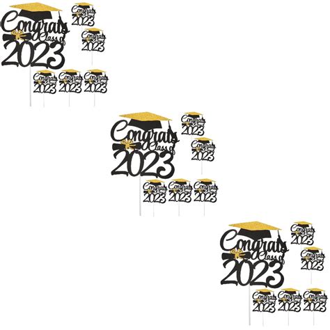 18 Pcs Graduation Cake Decorating Paper Cups Hellos 2023 Cupcake Toppers Class Of Decorations