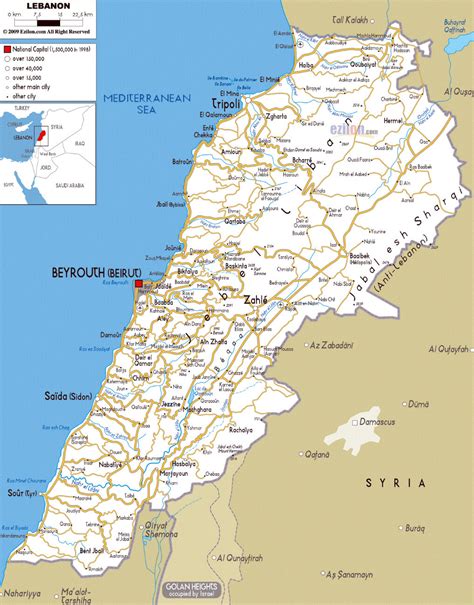 A Collection Of Lebanon Maps Guide Of The World