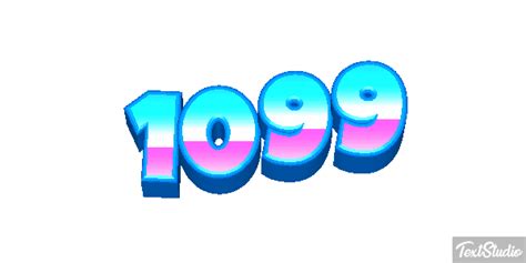 1099 Number Animated  Logo Designs