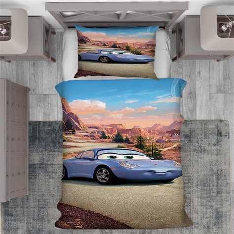 قیمت و خرید روتختی طرح کارکتر کارتونی ماشین ها سالی ماشین آبی رنگ دوست مک کوئین Pk 2021a چاپ