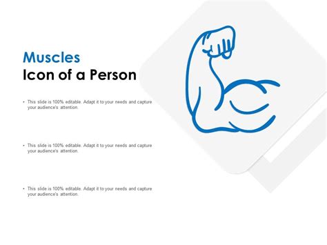 Muscles Icon Of A Person PowerPoint Templates Designs PPT Slide Examples Presentation Outline