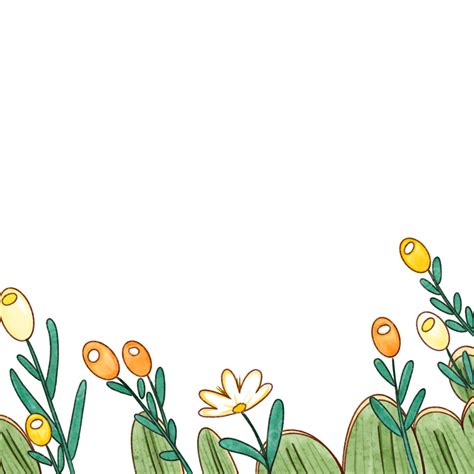 Plants Green Grass Bushes Flowers And Grass Bottom Frame Plant Green Plants Grass Png