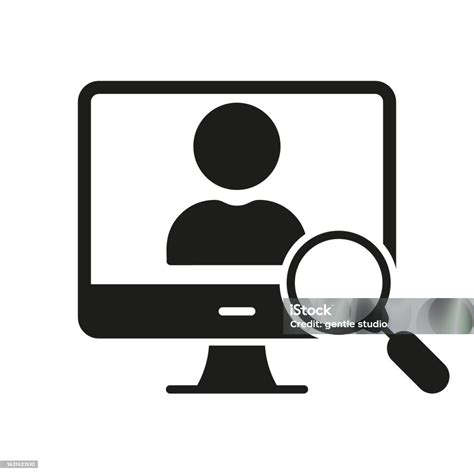 Penelitian Sumber Daya Manusia Ikon Siluet Rekrutmen Pekerjaan Simbol