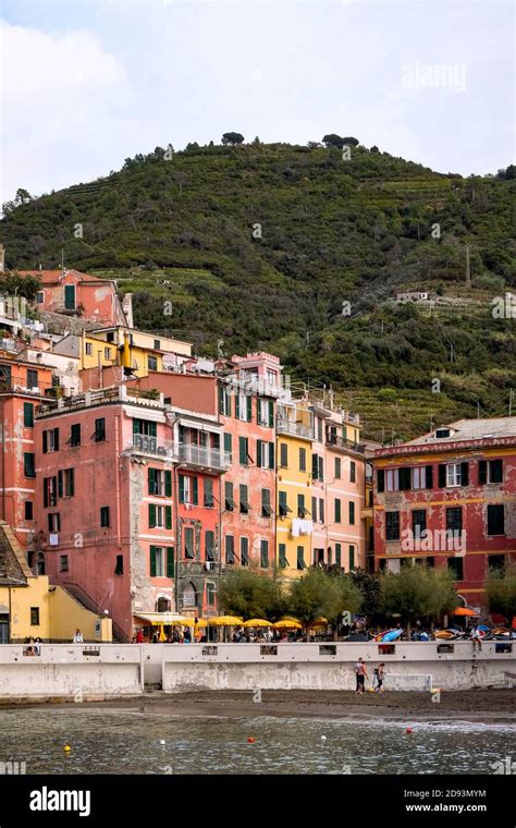 Classic Postcard Aerial View Of Vernazza Cinque Terre Italy